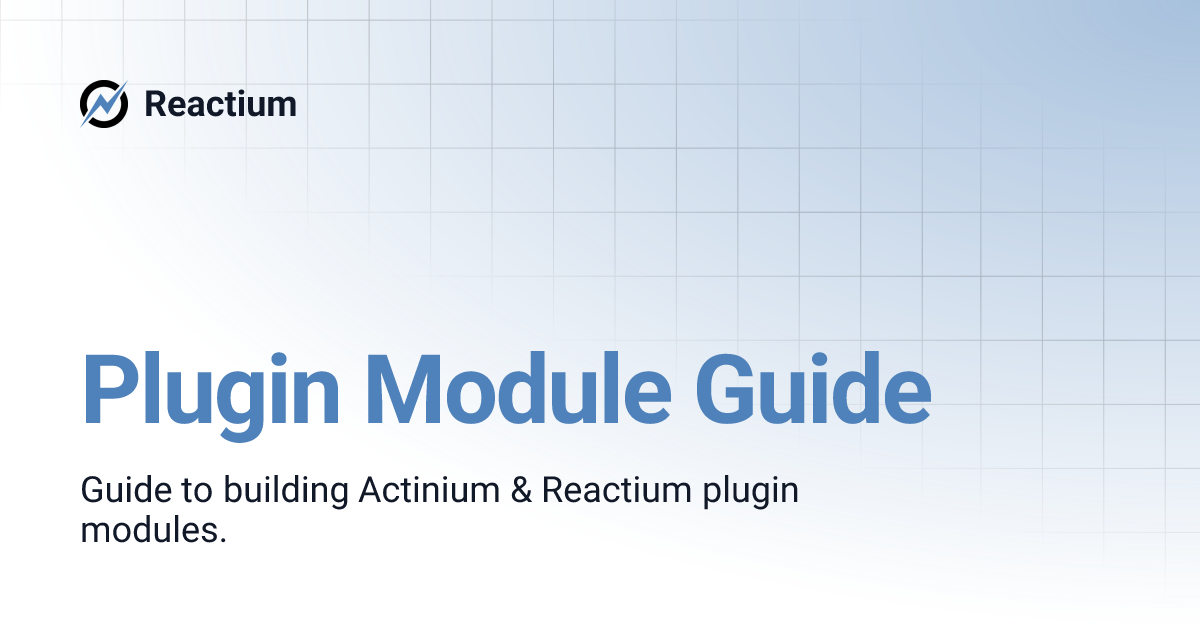 Plugin Module Guide | Reactium